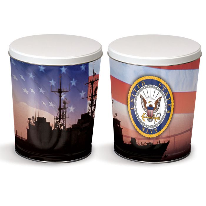 3.5 Gallon United States Navy Popcorn Tin – Outer Banks Popcorn Shoppe
