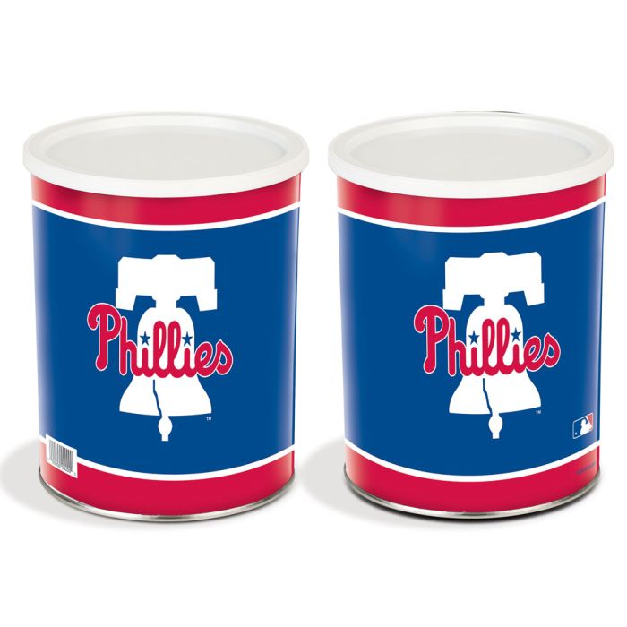 1 Gallon Philadelphia Phillies Popcorn Tin – Outer Banks Popcorn Shoppe