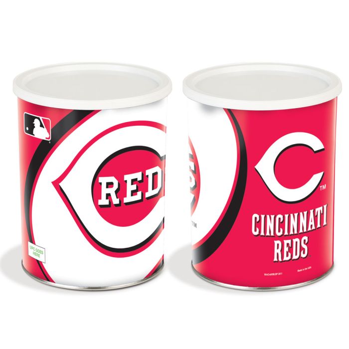 1 Gallon Cincinnati Reds Popcorn Tin – Outer Banks Popcorn Shoppe