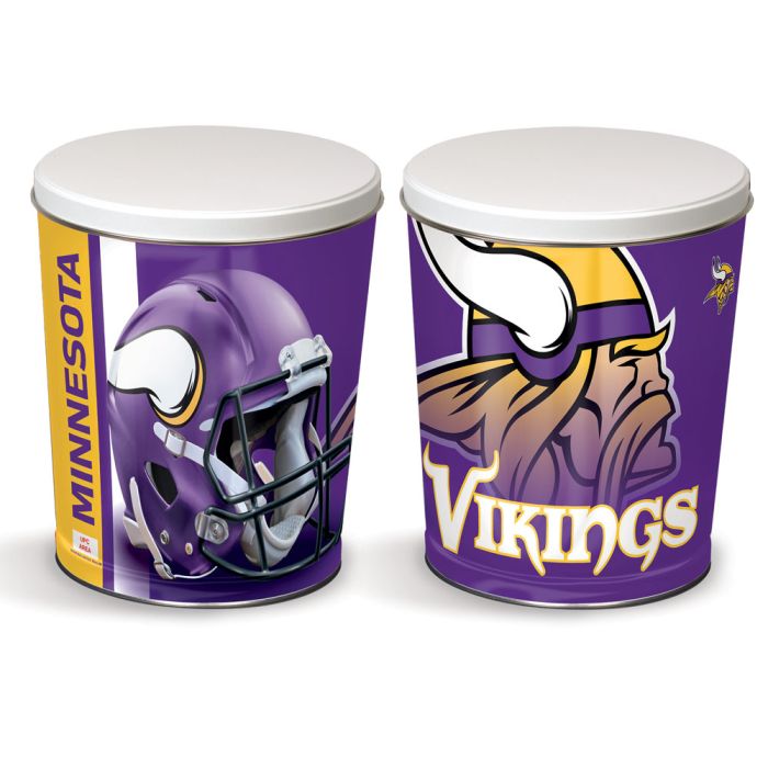 3.5 Gallon Minnesota Vikings Popcorn Tin – Outer Banks Popcorn Shoppe